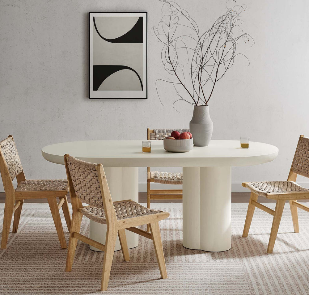 72 Oval Concrete Dining Table